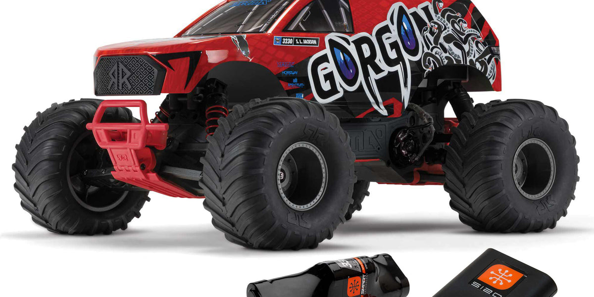 Arrma ARA3230ST2 Gorgon 2wd MT 1/10th RTR with Battery/Charger - Red ...