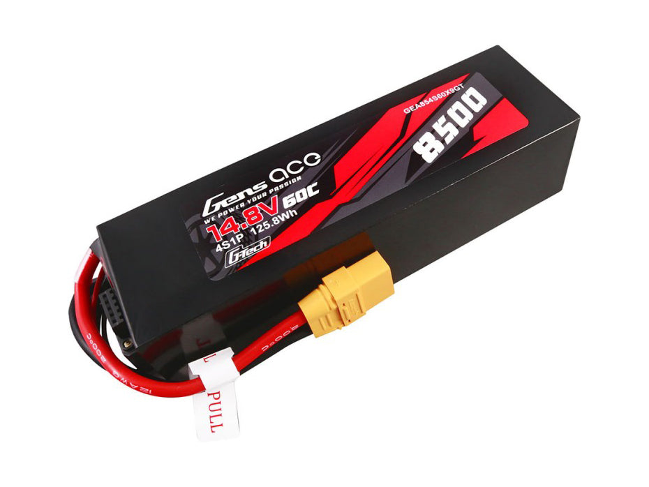 Gens Ace Li-Po G-Tech 4S 14.8V 8500mAh 60C with XT90 O-GTC4S8500-60X9 ...