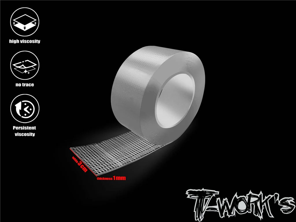 Tworks TA-082-B Grid Thread Double Sided Tape 3cm x 3m — Herts RC Models