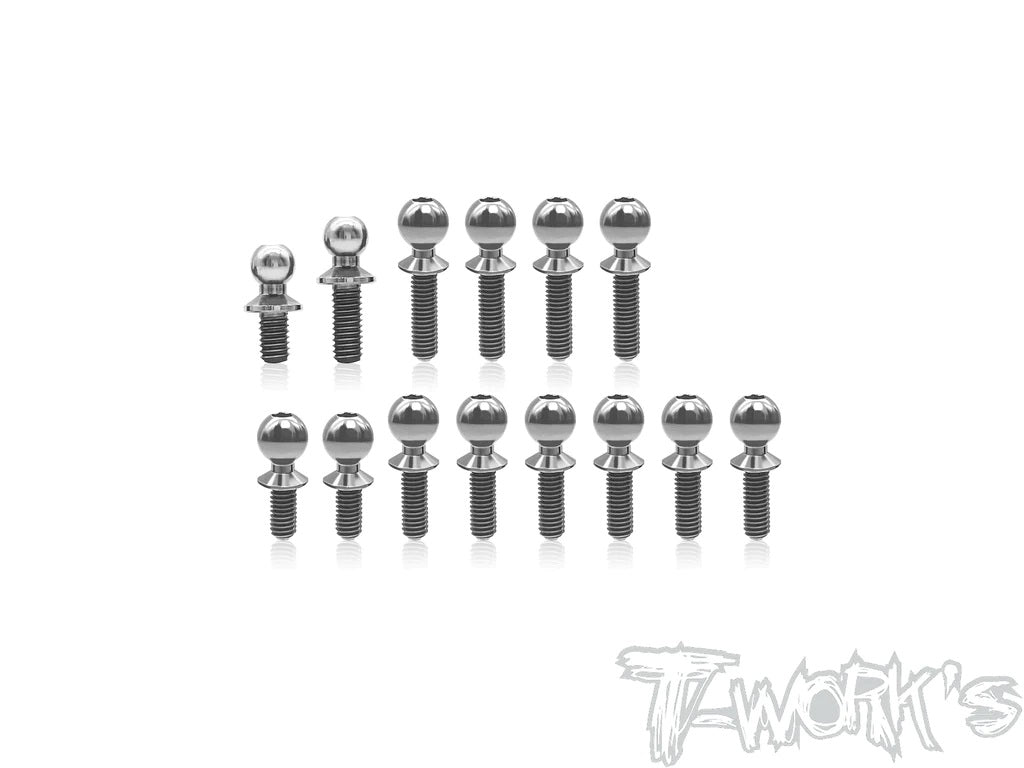 Tworks TP-197 Titanium Ball End Set for RC10B7 — Herts RC Models