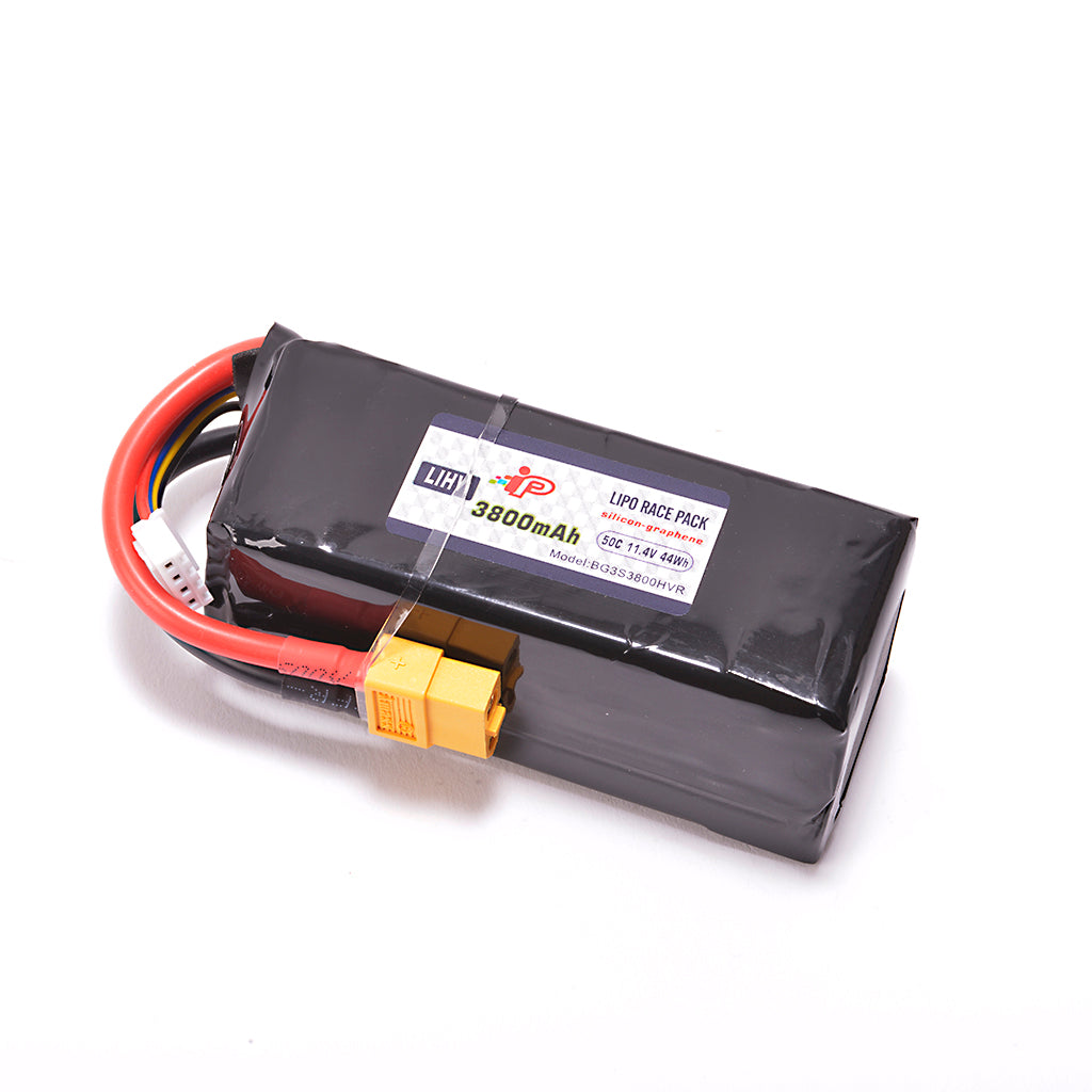 Intellect IP633480D9R6-3S2P Lipo 3800mah 3s 11.4v 50C Battery with XT60 ...