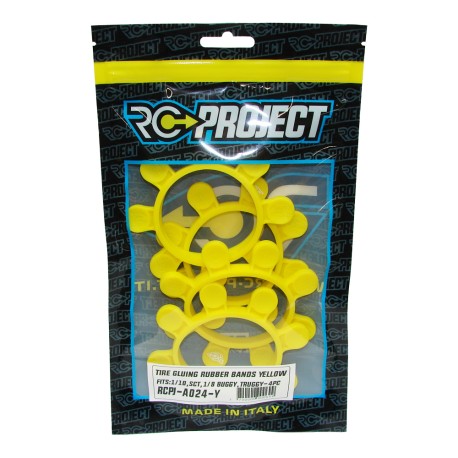 RC Project RCPJ-A024-Y Tyre Gluing Bands - Yellow — Herts RC Models