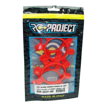 RC Project RCPJ-A024-Y Tyre Gluing Bands - Maranello Red — Herts RC Models