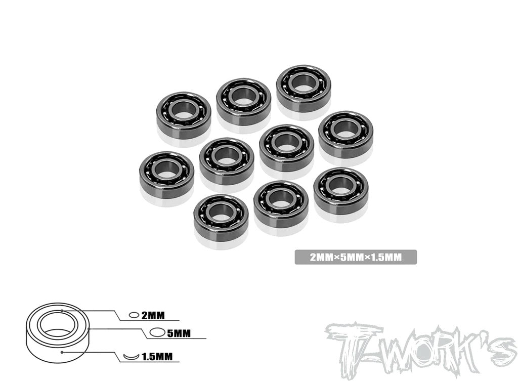 Tworks BB-2515-10 Bearing 2x5x1.5mm - 10pcs — Herts RC Models