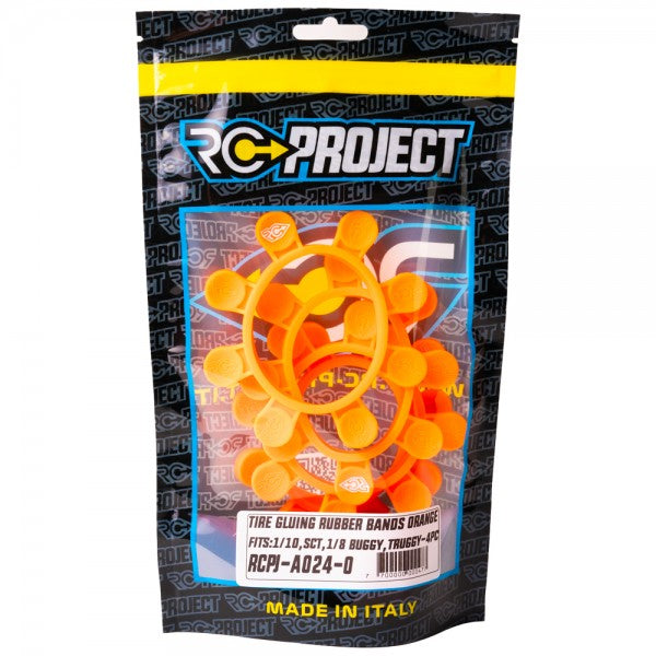 RC Project RCPJ-A024-C Tyre Gluing Bands - Orange — Herts RC Models